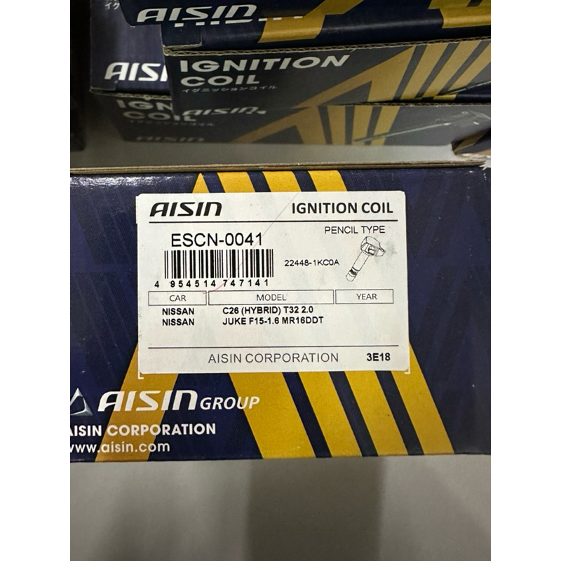 AISIN IGNITION COIL SERENA C26 F15 X-TRAIL T32 2.0 (22448-AX001 ...
