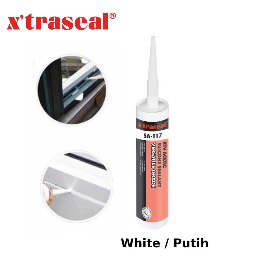 XTRASEAL (White/Black/Clear) All-Purpose RTV Acetic Silicone Sealant SA-117 300ml | Shopee Malaysia