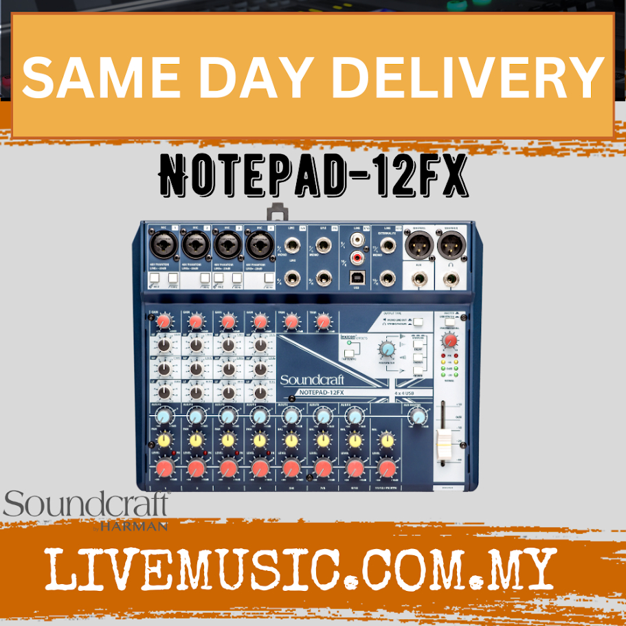 Soundcraft Notepad-12FX Mixer with Effects and USB ( Notepad12FX ...