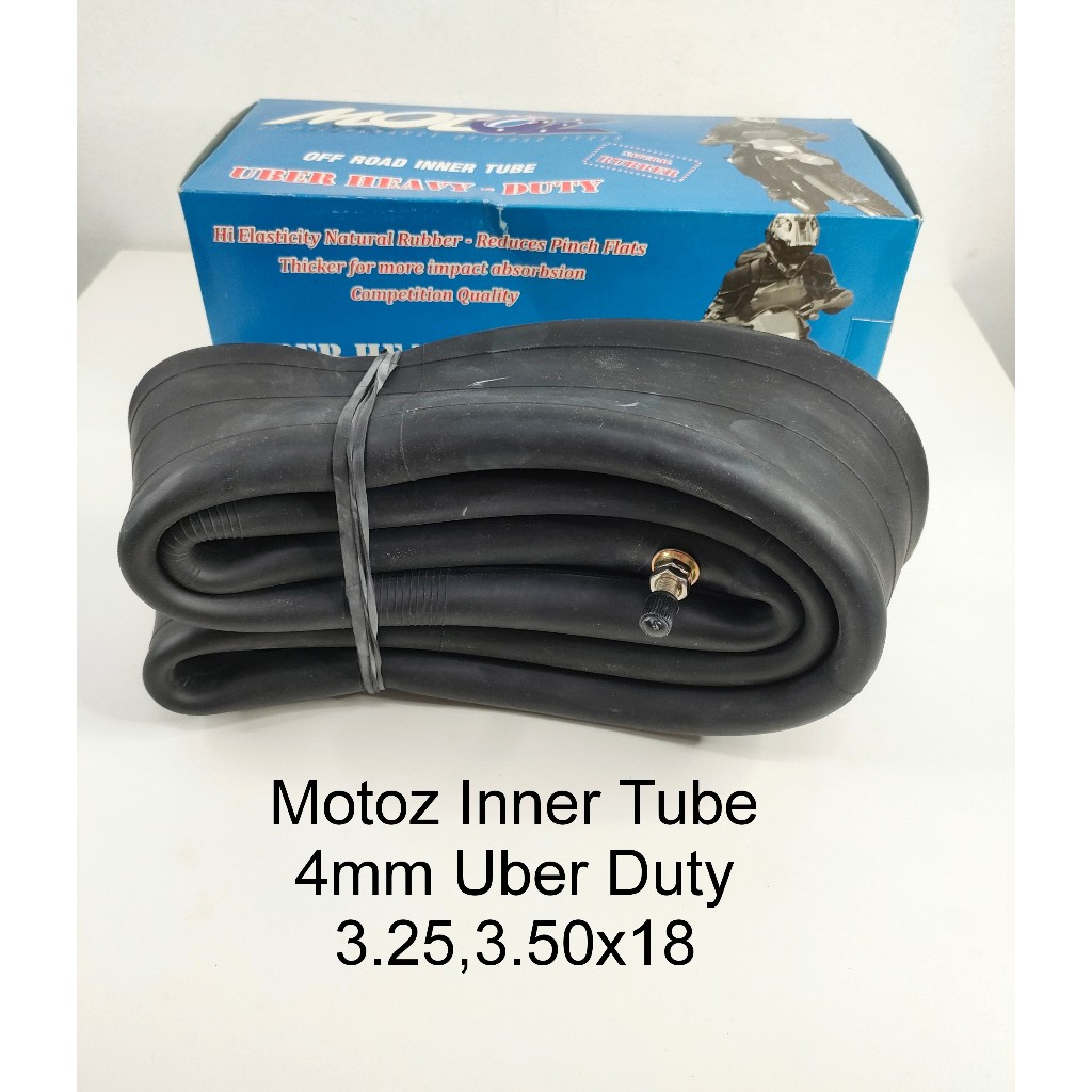 MOTOZ Tubes Off Road Inner Tube3.25,3,50-18 Uber Heavy Duty Natural Rubber | Shopee Malaysia