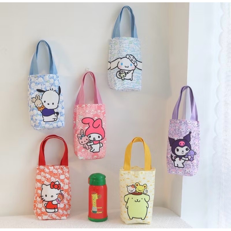 Ready Stock Sanrrio Cute Water Tumbler Bottle Bag Cartoon Kitty Beg ...