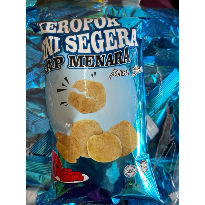 KEROPOK SEGERA MINI CAP MENARA MINI SAIZ SEDAP 🔥 1 PCS | Shopee Malaysia