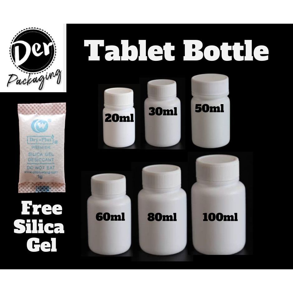 [Tablet Bottle] HDPE Botol Ubat Kapsul 20ml | 30ml | 40ml | 60ml | 80ml ...