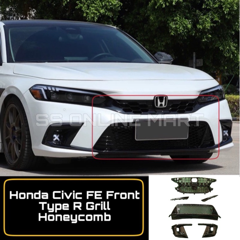 HONDA CIVIC FE 2022 FRONT GRILL GRILLE TYPE R ABS MATERIAL HIGH ...