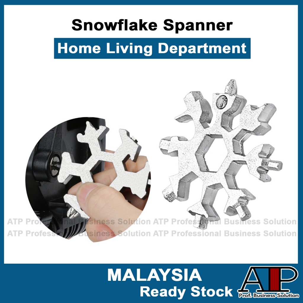 18 in 1 Snowflake Wrench Multi-Purpose Snow Spanner Inner Hexagon ...