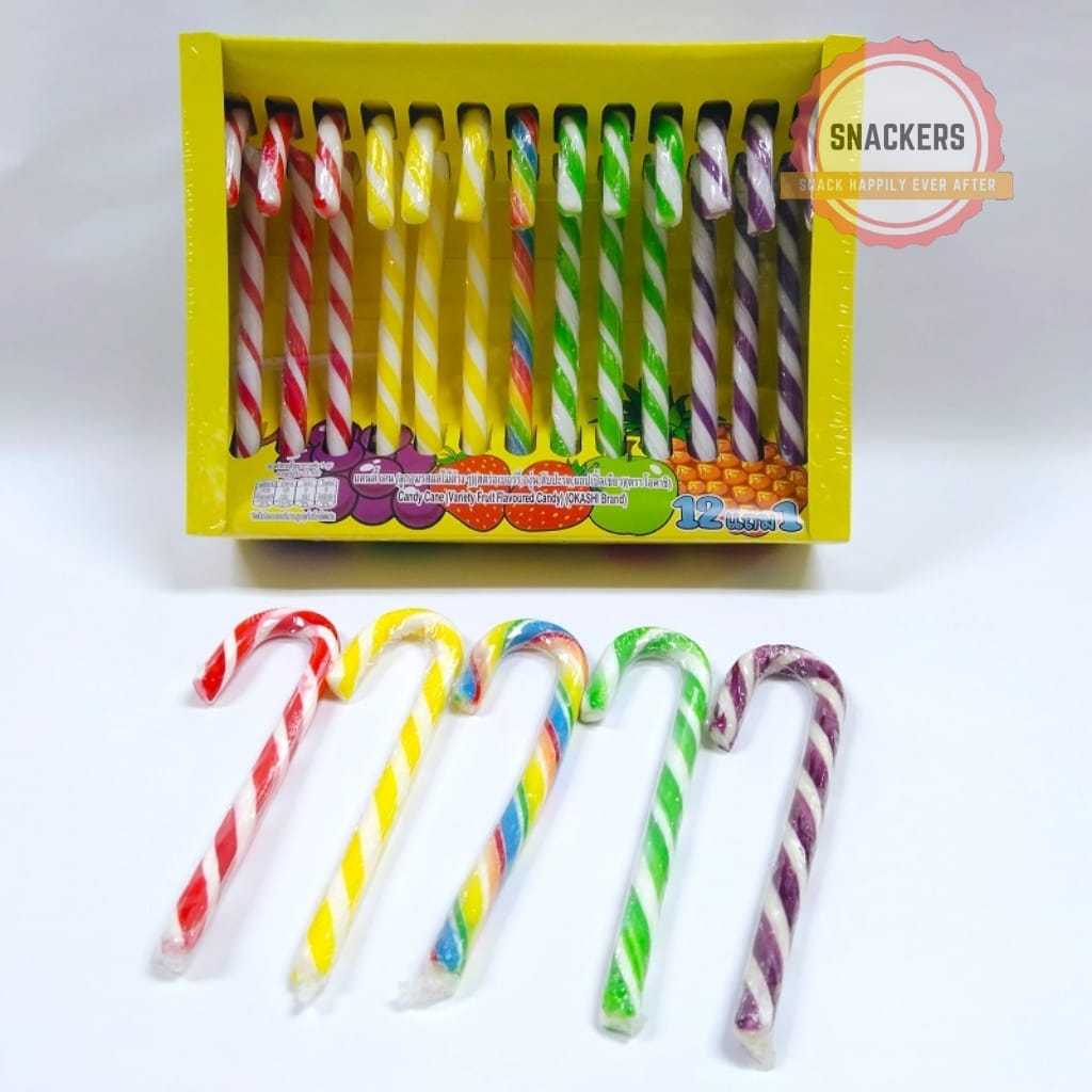 🔥Ready Stock🔥 Okashi Brand 12+1 Pcs Candy Cane / Christmas Cane (12G x ...