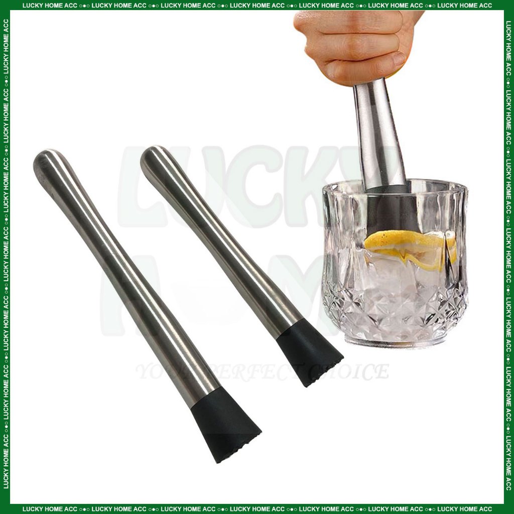 Ready Stock!!! 21/ 25cm Stainless Steel Ice Puncher Pestle Cocktail ...