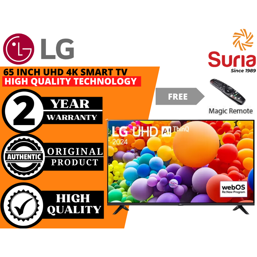 (Free Delivery Kedah,Penang & Perlis) LG 65 Inch UT73 4K Smart TV with ...