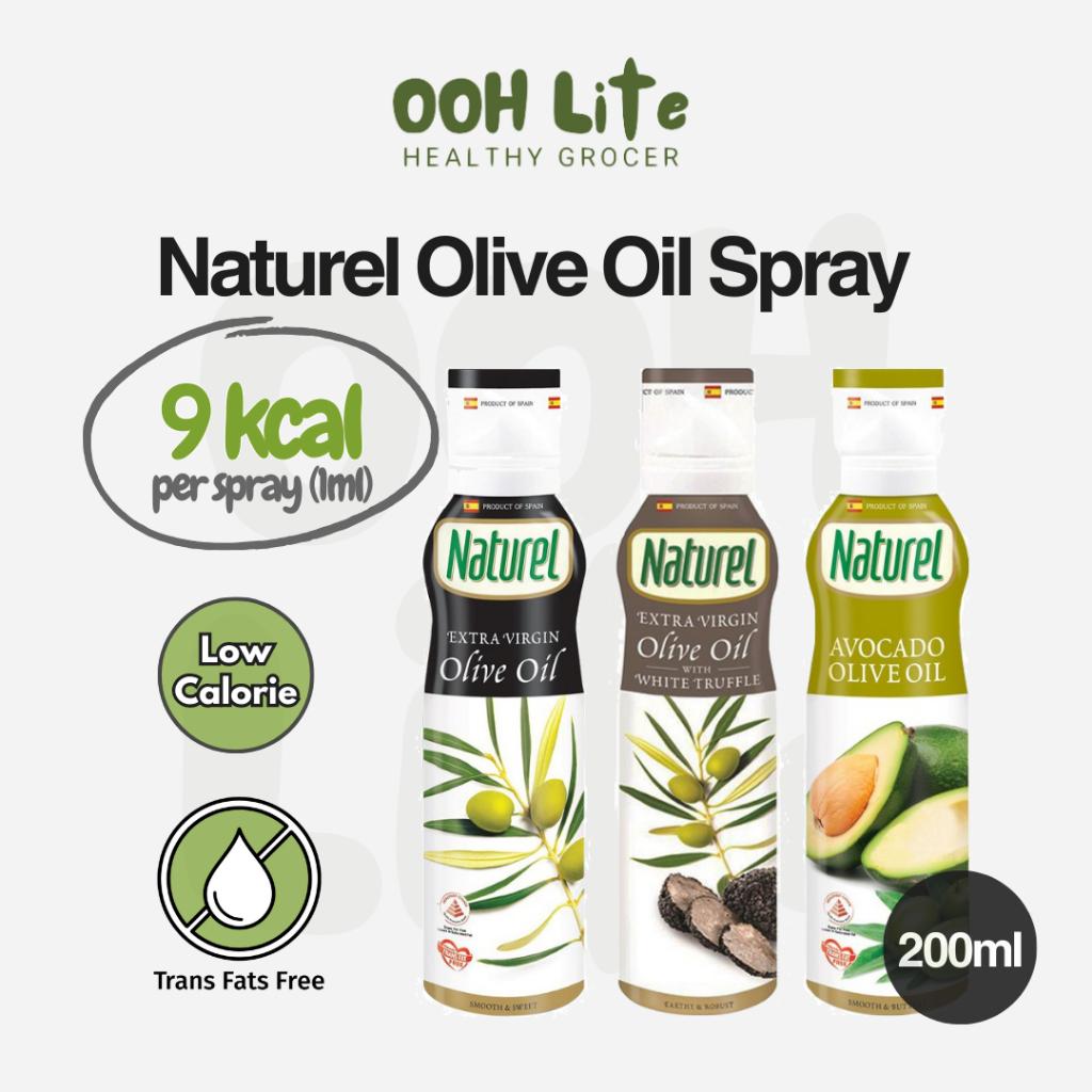 Naturel Olive Oil Spray 200ml (Extra Virgin/Avocado/Truffle) Low ...