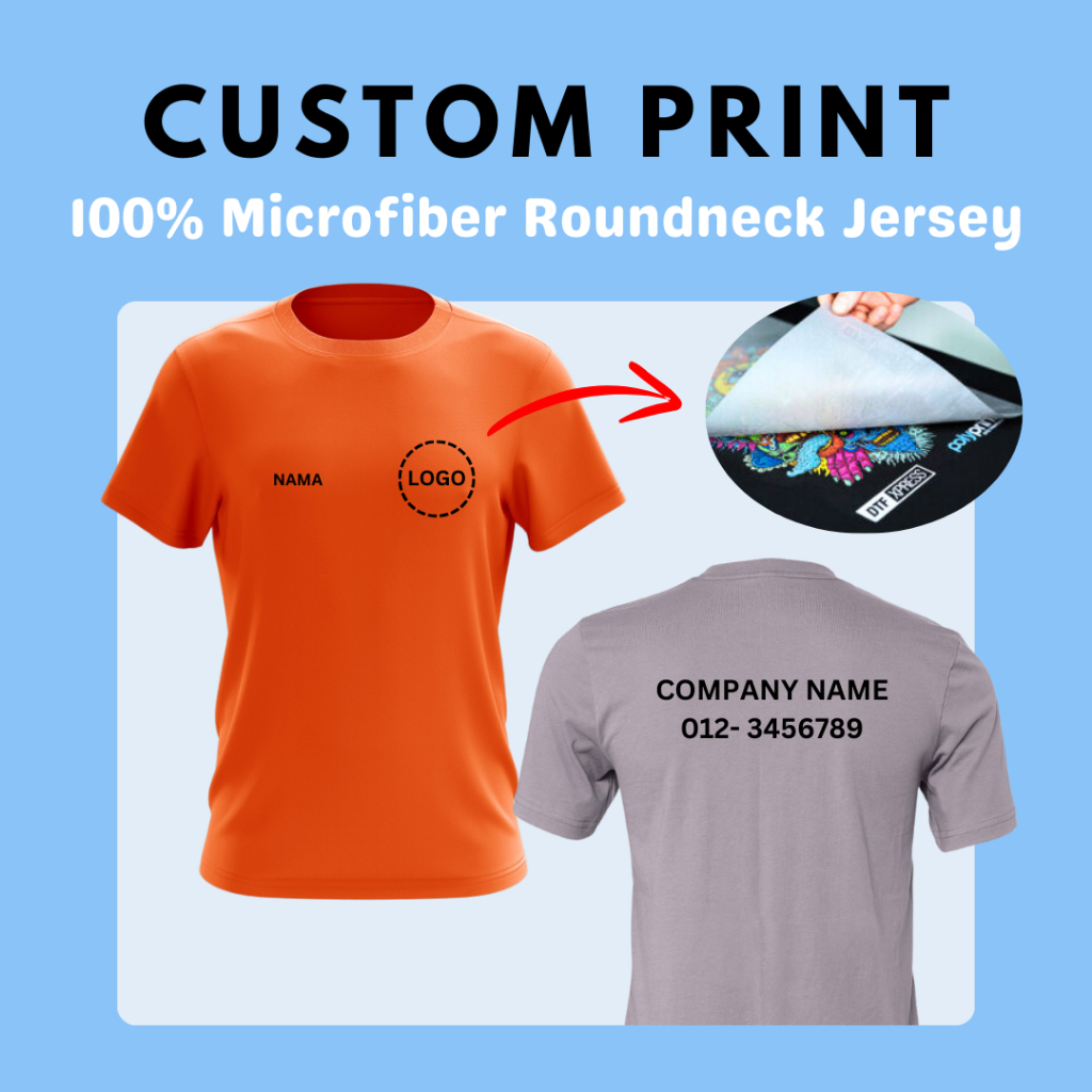 (No MOQ) MICROFIBER Jersey PRINTING Service Custom Cetak Baju Jersi ...