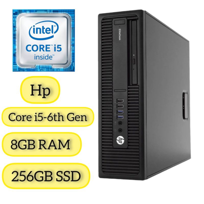 Refurbished HP EliteDesk 800 G2 Business Desktop, Intel Core i5-6th ...