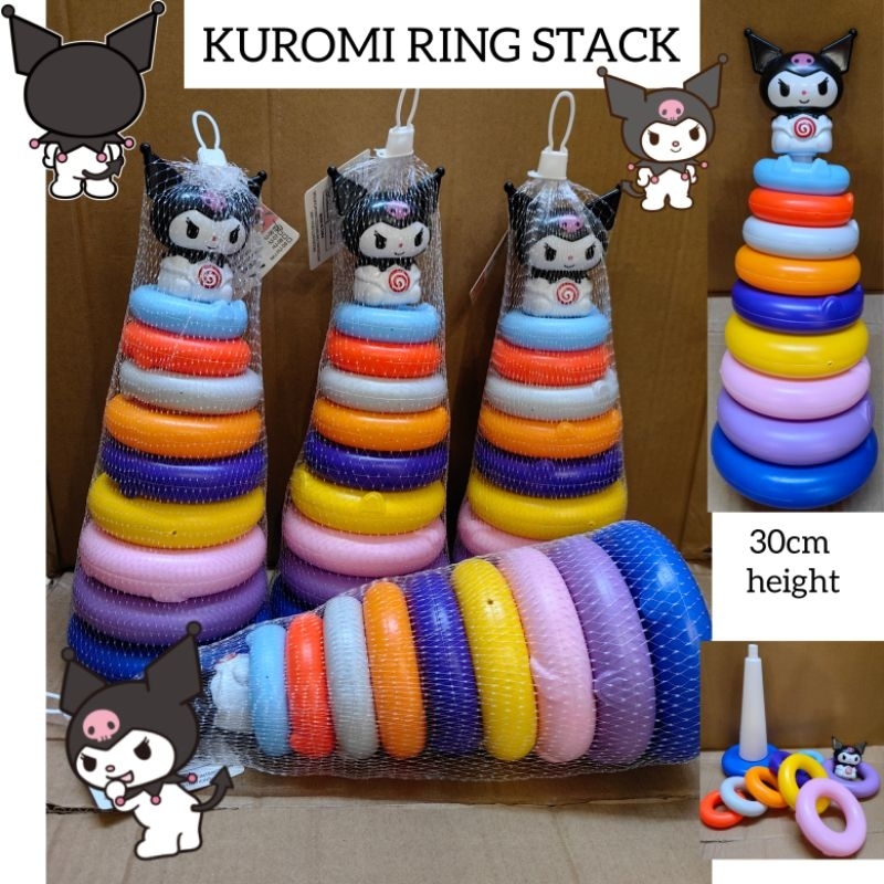 VVM: KUROMI PLASTIC RING STACK 9 PCS / MAINAN KUROMI / TOWER ...