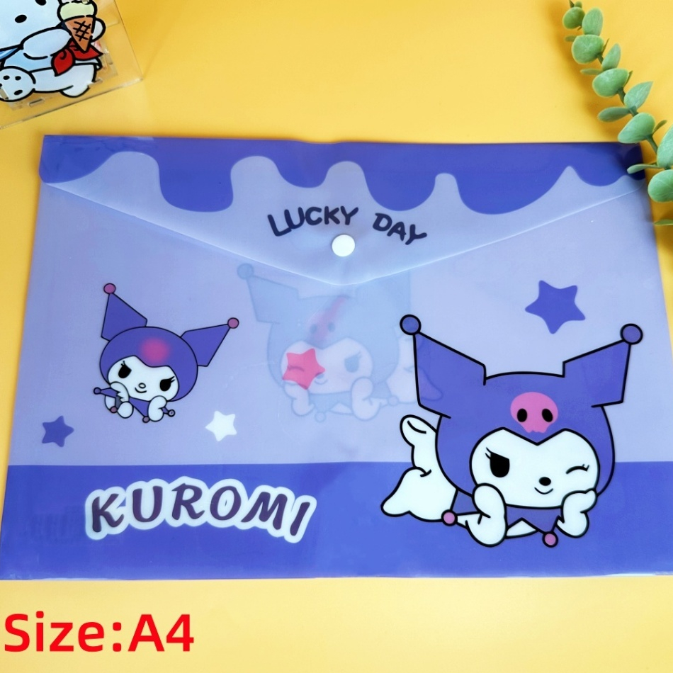 Beg Fail Kanak-kanak dan dewasa A4-B4 Sanrio Kuromi Beg Fail Hadiah ...