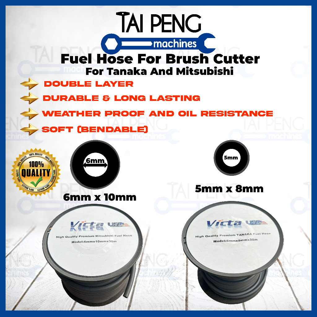 Double Layer Fuel hose 6mm 5mm pipe minyak mesin Rumput Mitsubishi ...