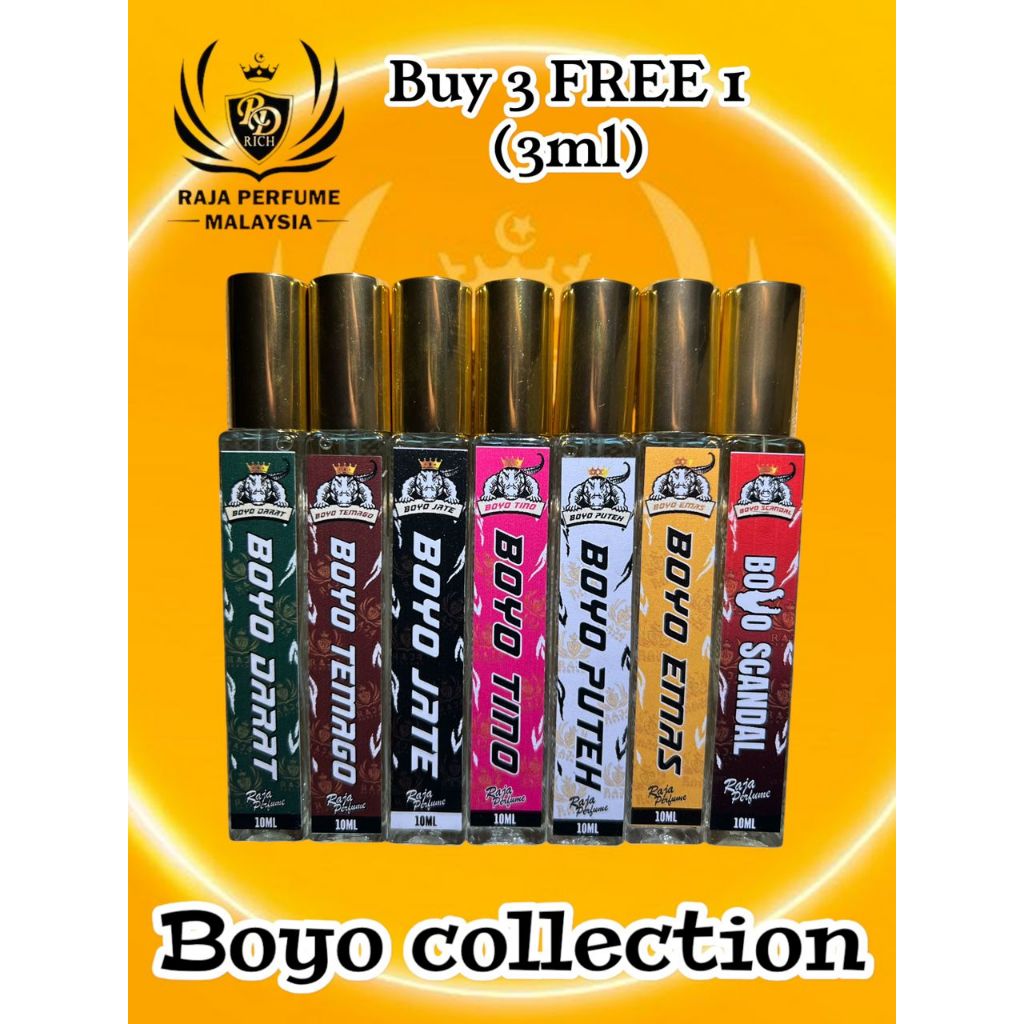 RAJA PERFUME -💥 BELI 3 FREE 1 (3ML) BOYO JATE-TINO-EMAS-TEMAGO-DARAT ...