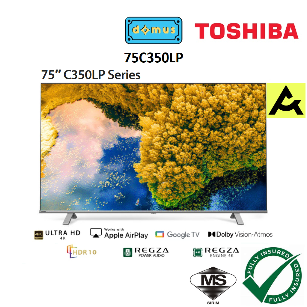 FREE SHIPPING Toshiba 75 Inch 4K Smart TV UHD Google TV NEWER Android ...