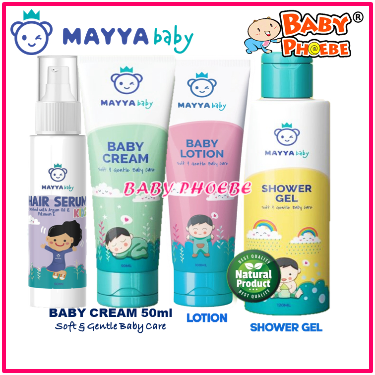 Mayyababy Baby Cream Soft & Gentle Baby Care Krim Bayi 50ml / Shower ...