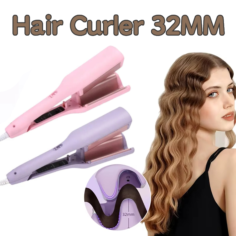 Portable Curly Hair Iron Negative Ion Electric Splint Wet Dry Curlers ...