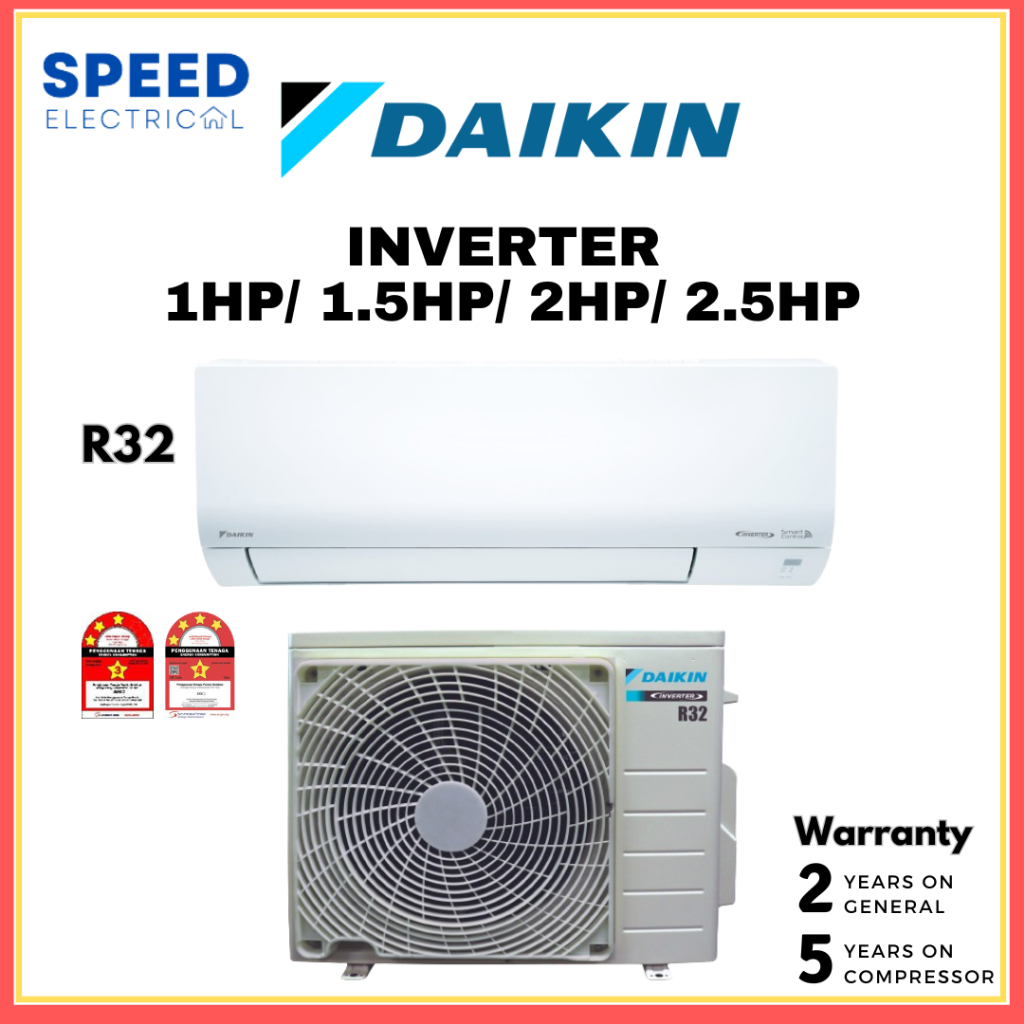 [SABAH ONLY] DAIKIN INVERTER AIR CONDITIONER R32 FTKE SERIES 省电冷气 ...