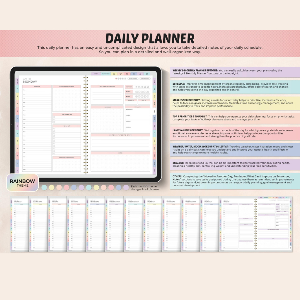 🔥INSTANT🔥 All In One Digital Planner 2026 and Undated | Daily Weekly ...