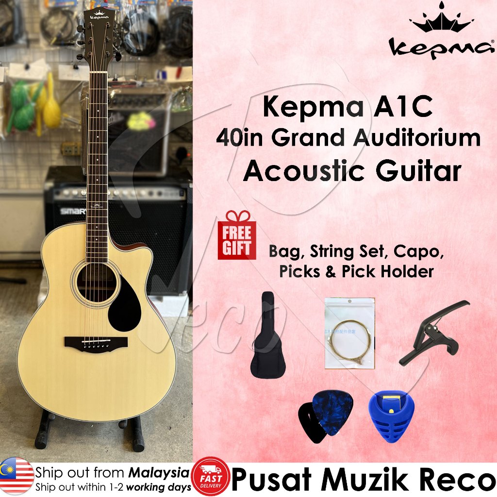 Kepma A1C A1CE 40in Acoustic Guitar Semi Acoustic Guitar Gitar Kapok ...