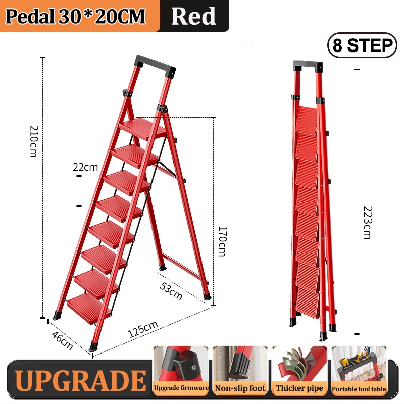 Tangga Lipat 8 Step Ladder Foldable heavy duty Hagdanan Folding ...