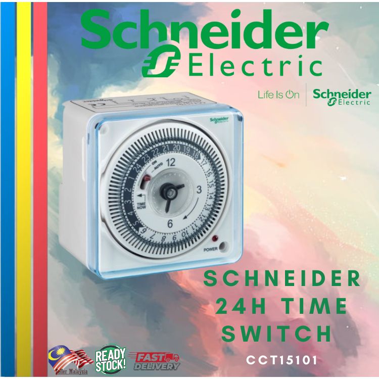 Schneider Electric CCT15101 16A 24 Hours Analog Time Switch with ...