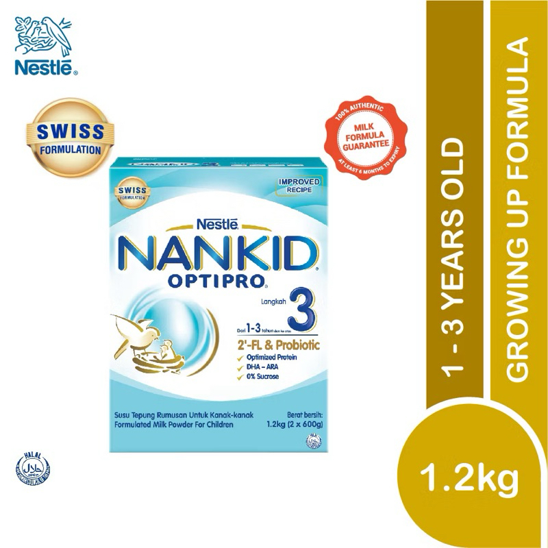 (EXP 5/2025) NESTLE NANKID OPTIPRO LANGKAH 3 STEP 3 600gx2 (1.2kg) 2 ...