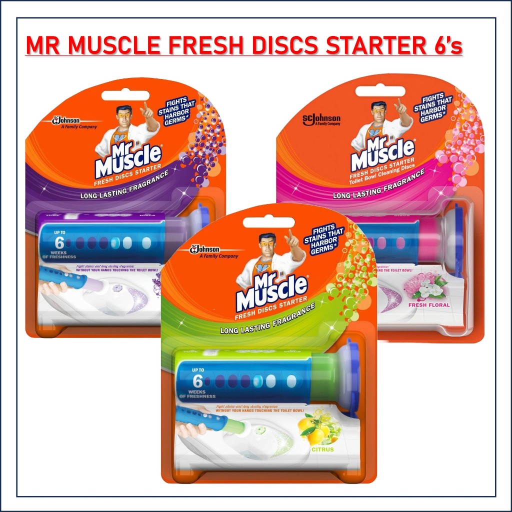Mr Muscle Fresh Discs Starter (6's) | Shopee Malaysia