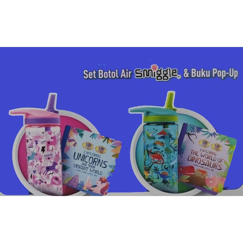 SET BOTOL AIR SMIGGLE & BUKU POP-UP 2 DESIGNS | Shopee Malaysia