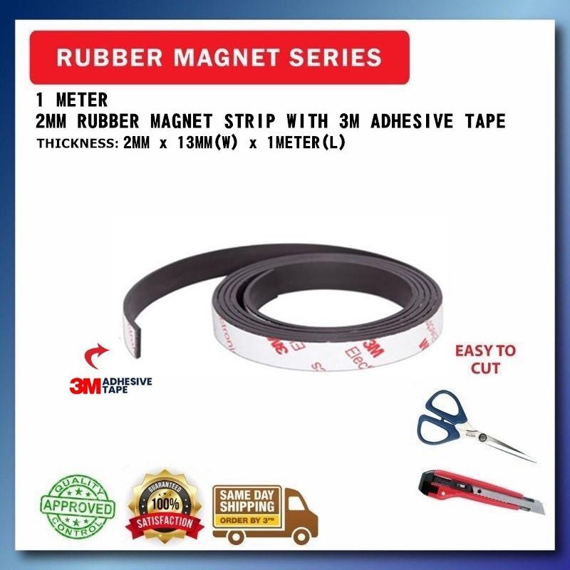 Magnet Strip With 3M Adhesive Tape 13mm [W] x 2mm [T] x 1meter [L ...