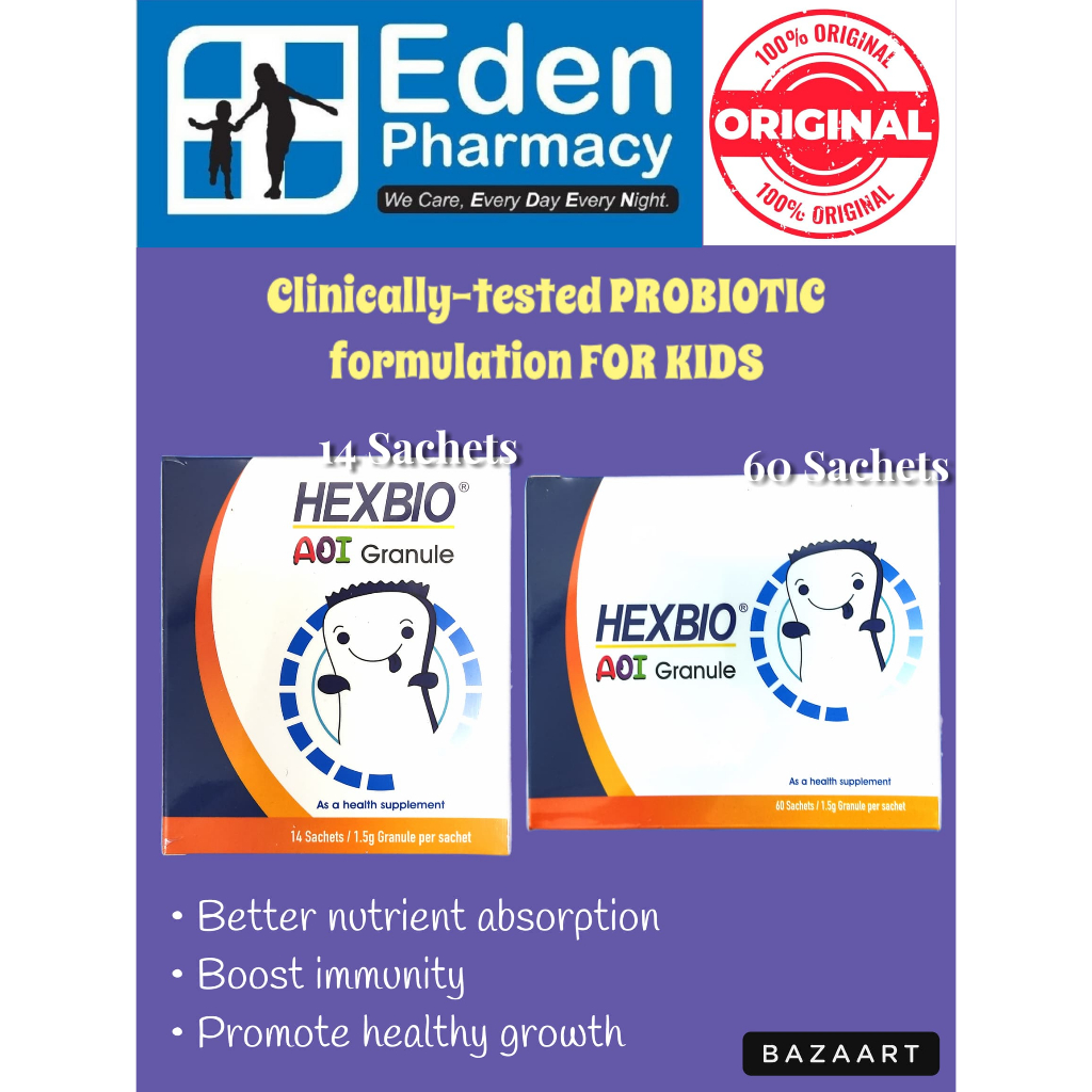HEXBIO AOI Granule Probiotic Kids , 1.5g Granule per sachet ( 14's / 60 ...