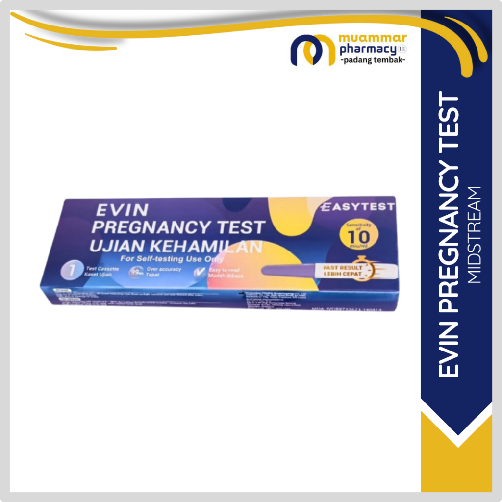 EVIN Pregnancy Test Midstream Urine | 1pc/box | Easy Rapid Detection ...