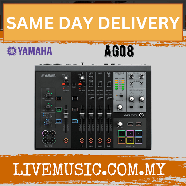 Yamaha AG08 8-channel Mixer/USB Interface for Mac/PC - Black / White ( AG-08 / AG 08 ) | Shopee ...
