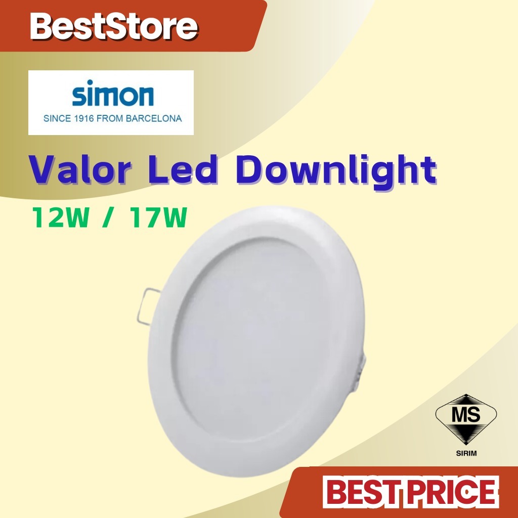 (SIRIM)SIMON - Valor Square & Round Recessed LED Downlight SUPER BRIGHT ...