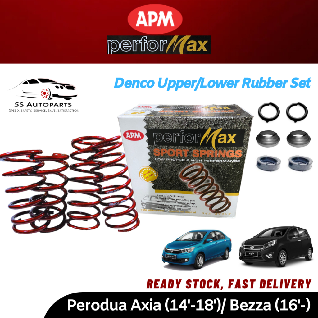 APM Performax Axia (2014-2022) & Bezza (2016-) Lowered Sport Spring Set ...