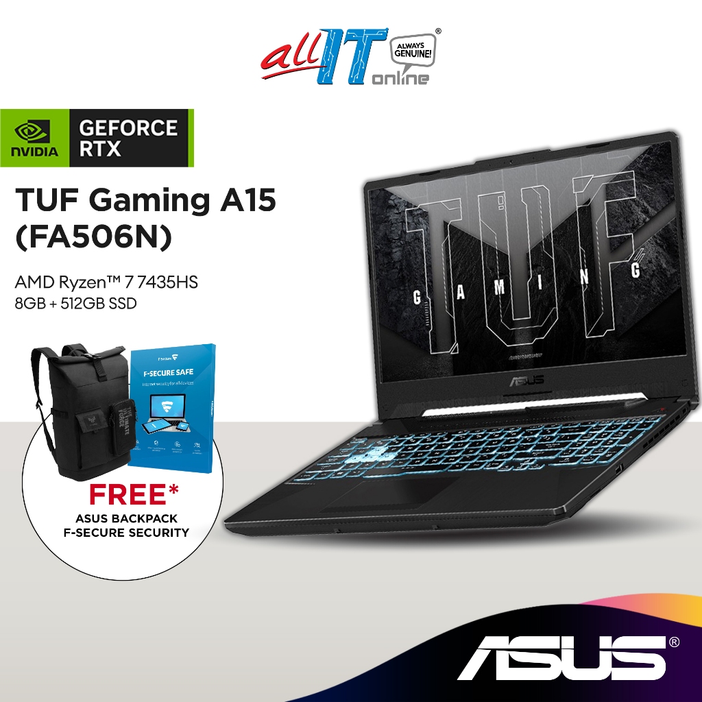 Asus TUF Gaming A15 FA506N-FRHN666W 15.6" FHD Gaming Laptop (AMD Ryzen ...