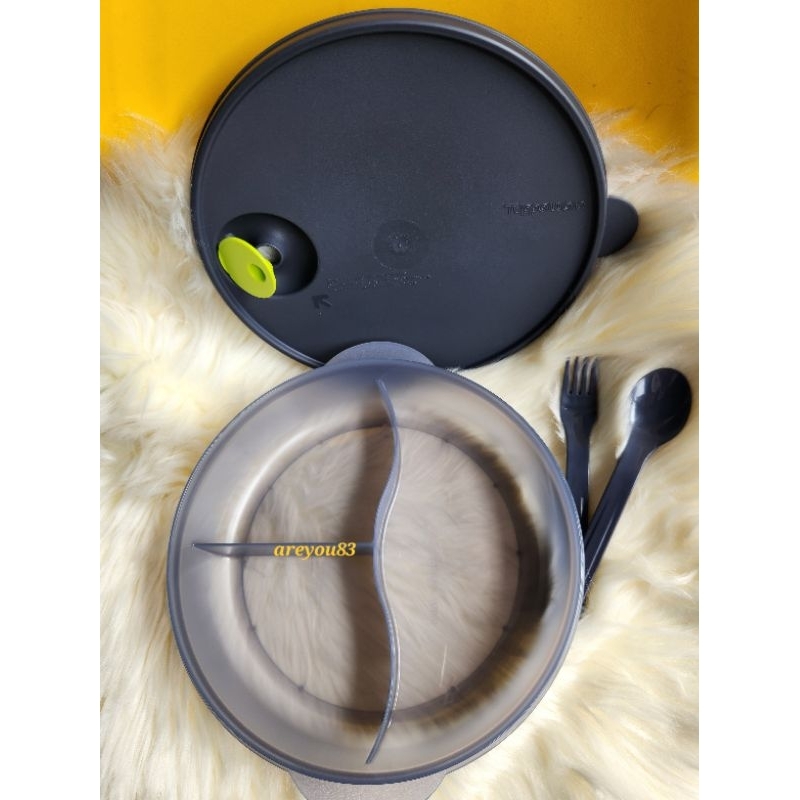 TUPPERWARE LARGE CRYSTAL WAVE DIVIDED DISH With Spoon (2L) | Shopee ...