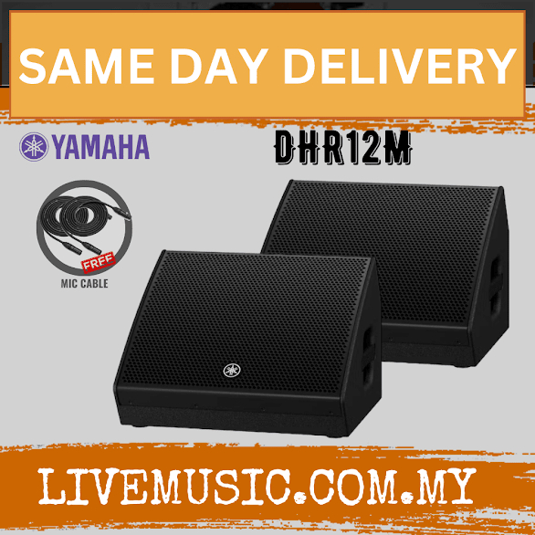 Yamaha DHR12M 1000-Watt 12" Powered Loudspeaker with FREE Mic Cable ...