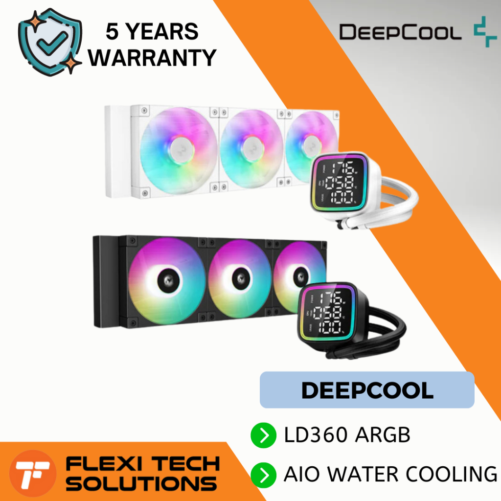 Flexi Tech Deepcool LD360 AIO AIO Water Cooling - Black / White | Shopee Malaysia
