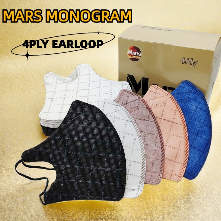 MARS 4PLY Duckbill Facemask Duckbill Mask Headloop Hijap Monogram ...