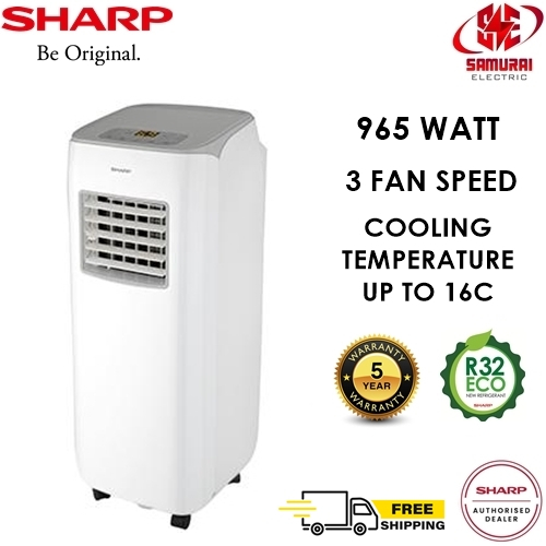 Sharp Portable Air Conditioner 1.0HP With 3 Speed Selection CVH10YD ...