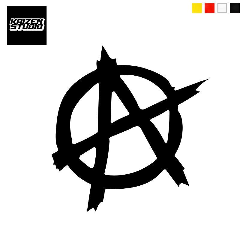 KAIZEN STUDIO Anarchy A Logo Car Motor Bike Skateboard Vinyl Cutting ...