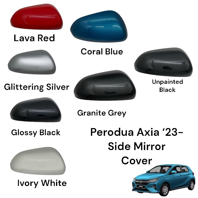 Perodua Axia '23- Side mirror Cover With Color Painting | Shopee Malaysia