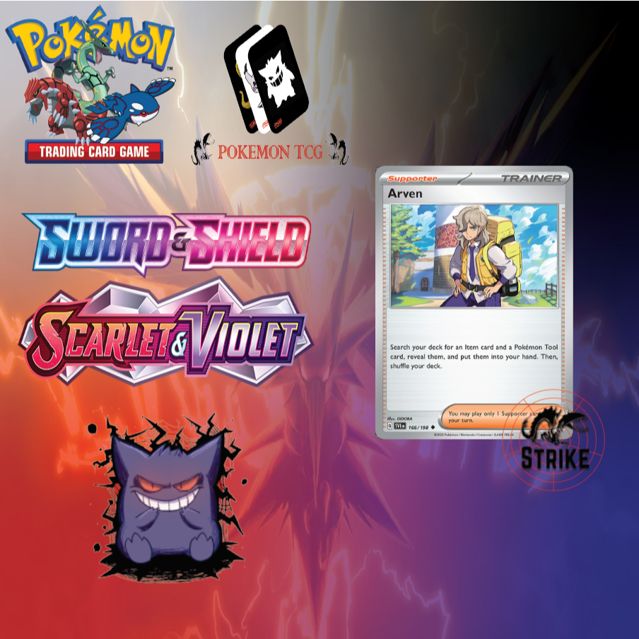 Pokemon Trainer Card - Arven 166/198 Scarlet Violet SV01 | Shopee Malaysia