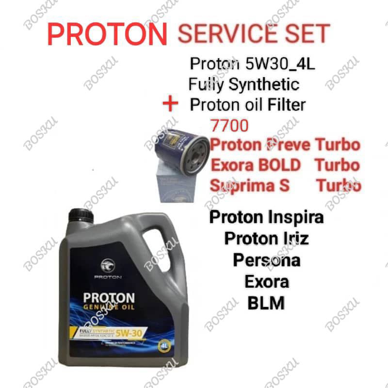Proton SAGA IRIZ BLM WAJA WIRA SATRIA EXORA Service Set (Proton 5W30_4L ...