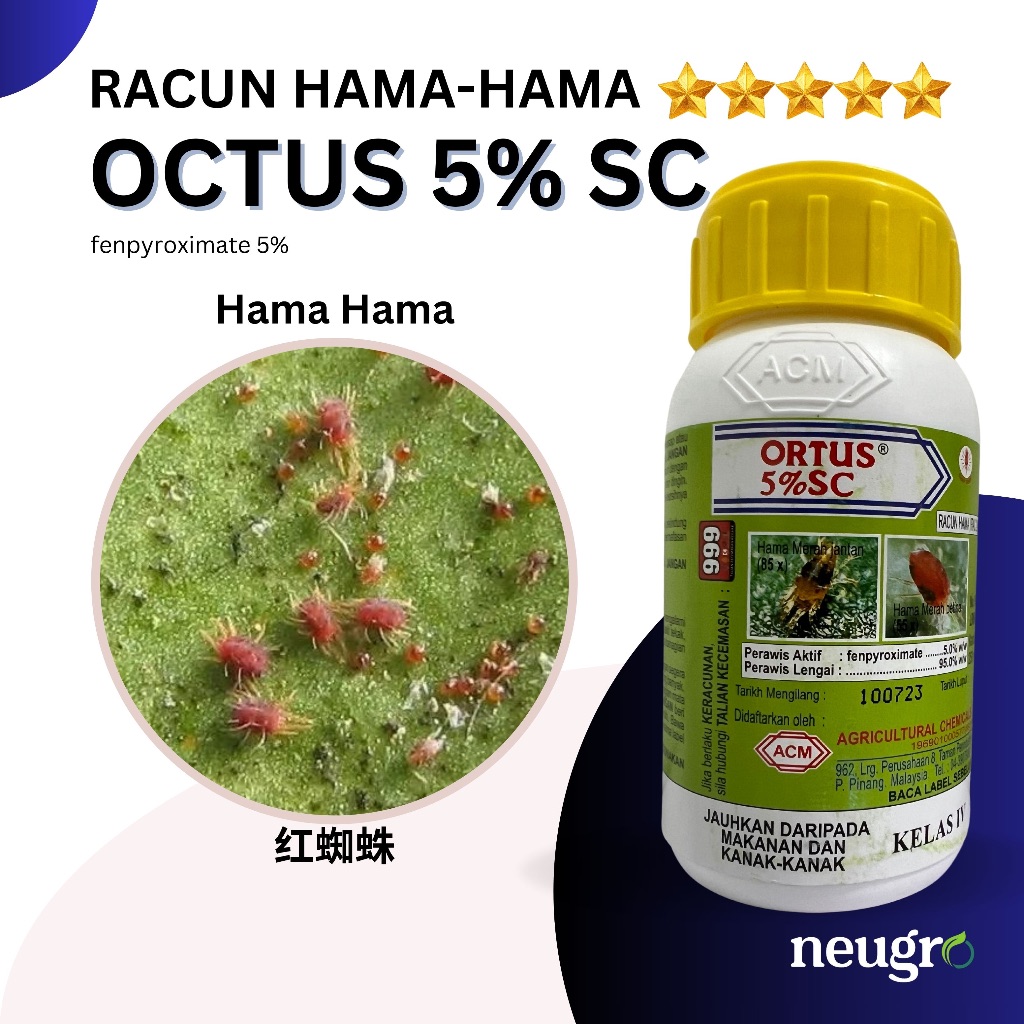ACM ORTUS 5% SC (250ml) Mite Acaricide Racun Hama-Hama Untuk Durian ...