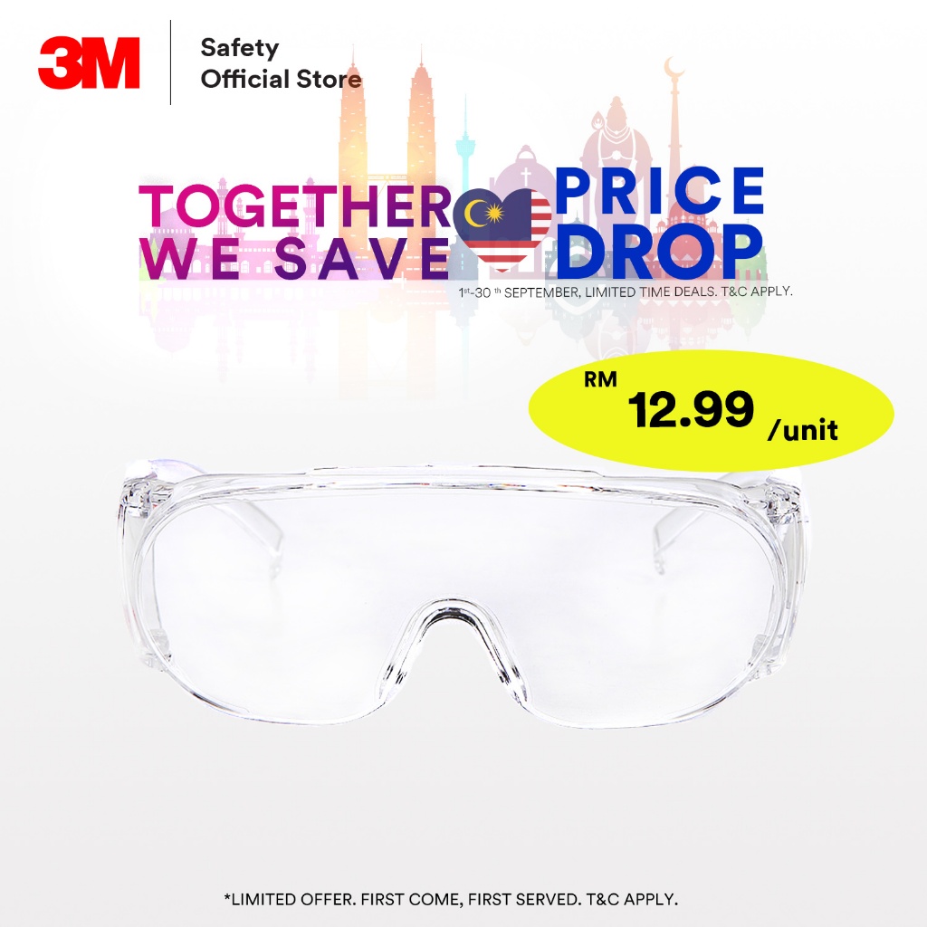 3M™ 1611 Safety Eyewear/Over Spectacle/Visitor Specs - Clear ...