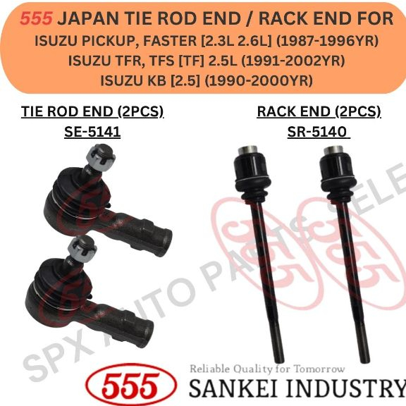 555 GENUINE JAPAN TIE ROD END, BALL JOINT, RACK END FOR ISUZU PICKUP ...