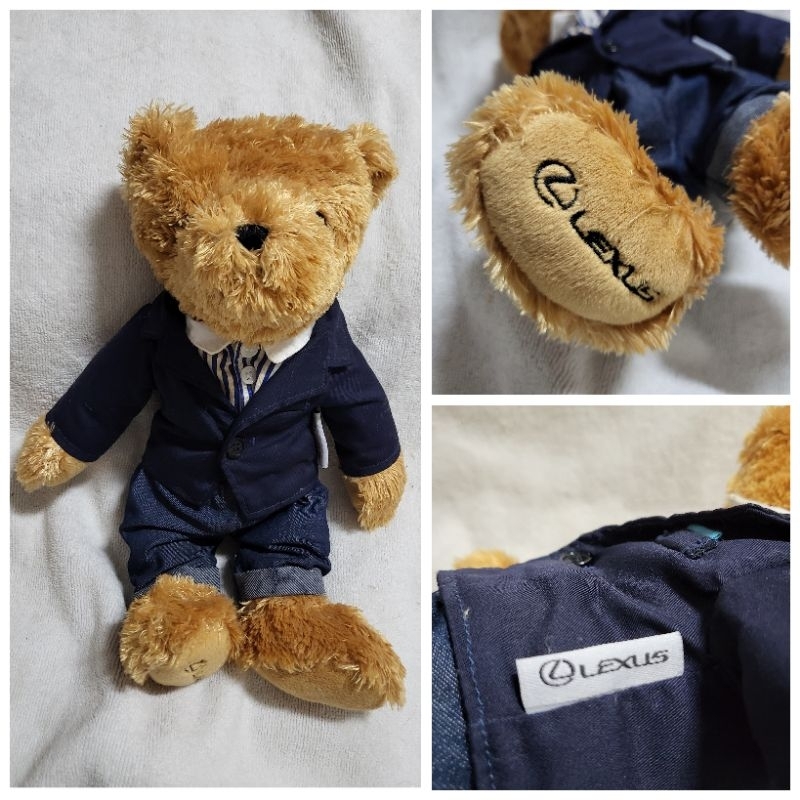 Authentic Lexus Official Mascot Teddy Bear in Suit Beanie Plush Soft ...